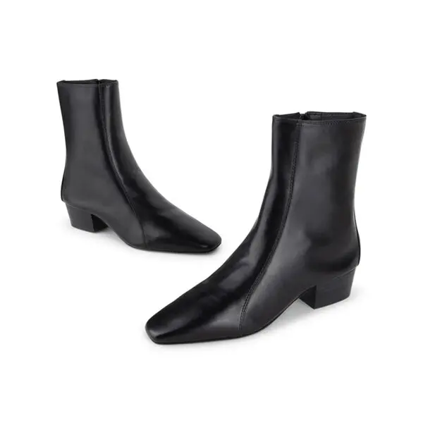 Intentionally Blank Combo Stretch Leather Ankle Boots