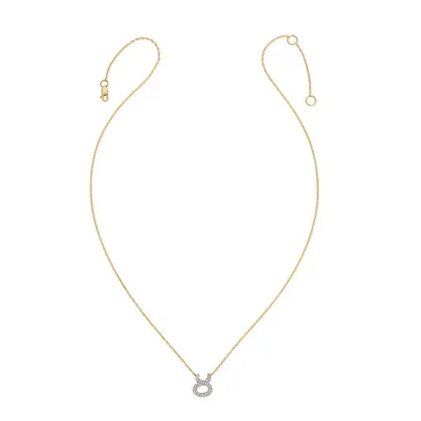 HEATHER HAWKINS 14k And Diamond Taurus Zodiac Necklace - Gold