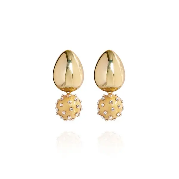 SAULE LABEL Tulia Jet Earrings - Gold/yellow