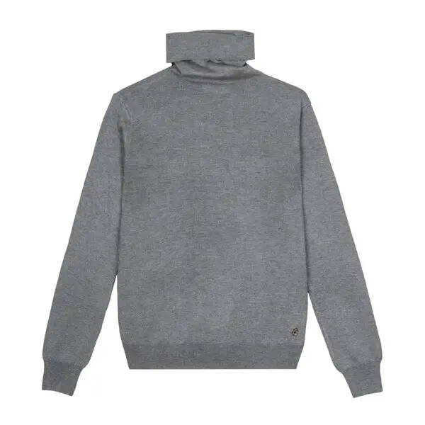 BEL CASHMERE Fine Knit High Neck Sweater - Grey