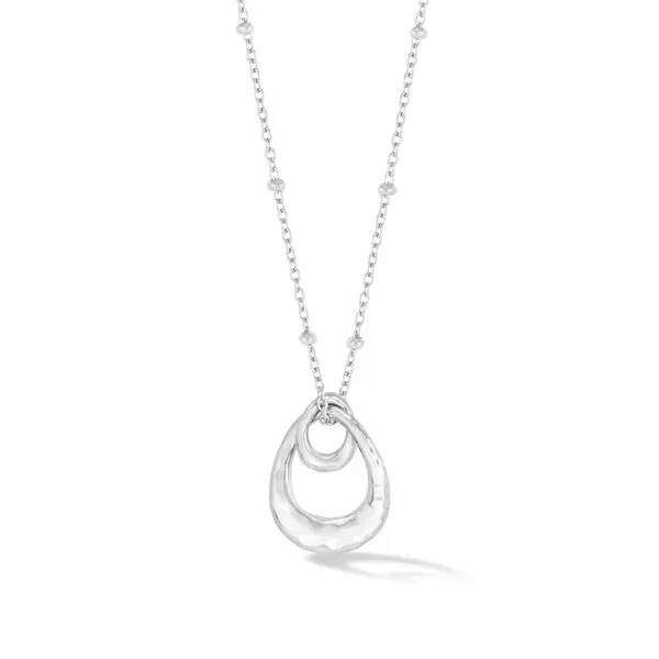 DOWER & HALL Entwined Double Oval Pendant - Silver