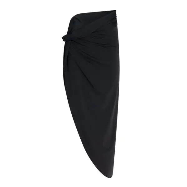 CIRCULAR PATH Sarong Cover Up - Black