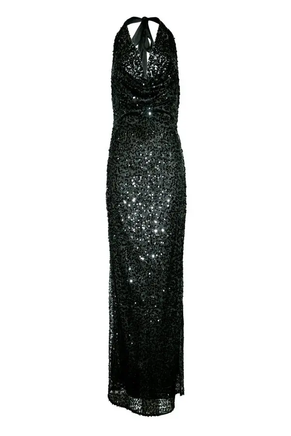 AMY LYNN Rio Embellished Maxi Dress - Black