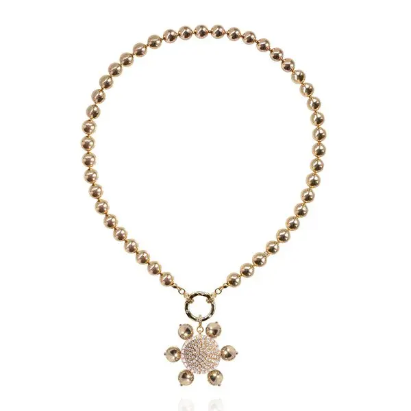 SAULE LABEL Jolie Statement Necklace - Gold