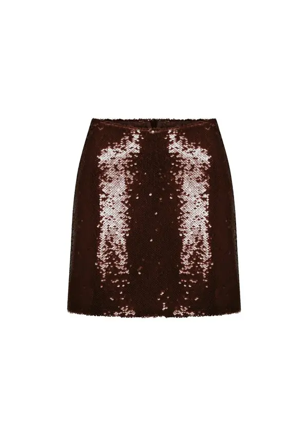 NAZLI CEREN Marde Sequin Mini Skirt