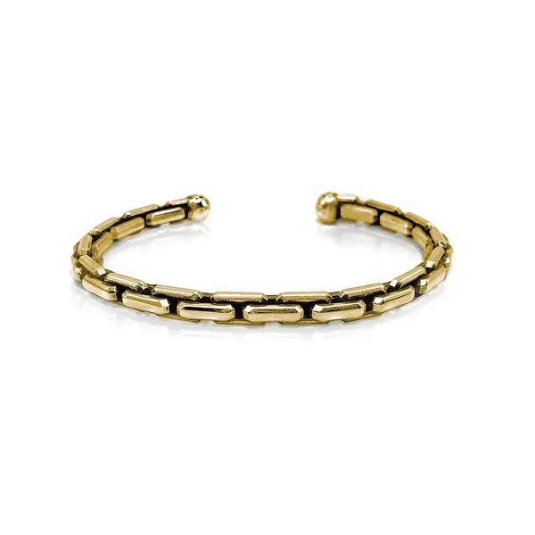 PERRY GARGANO Chain Link Cuff Bracelet - Gold