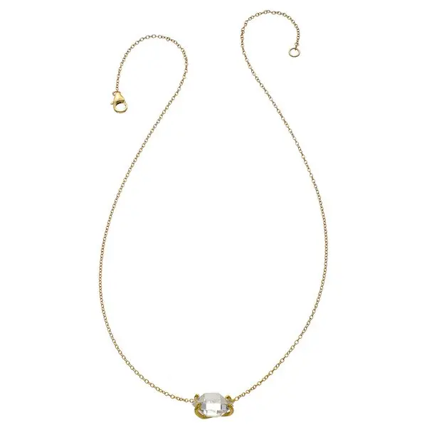 HEATHER HAWKINS Herkimer Diamond Necklace - Gold