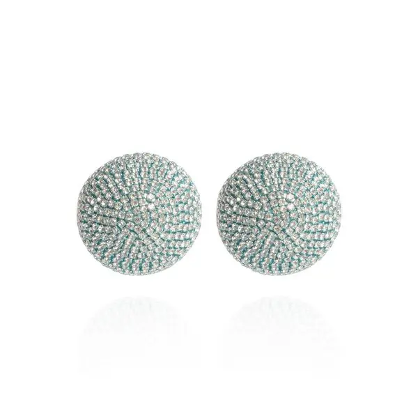 SAULE LABEL Gaia Glam Stud Earrings - Blue