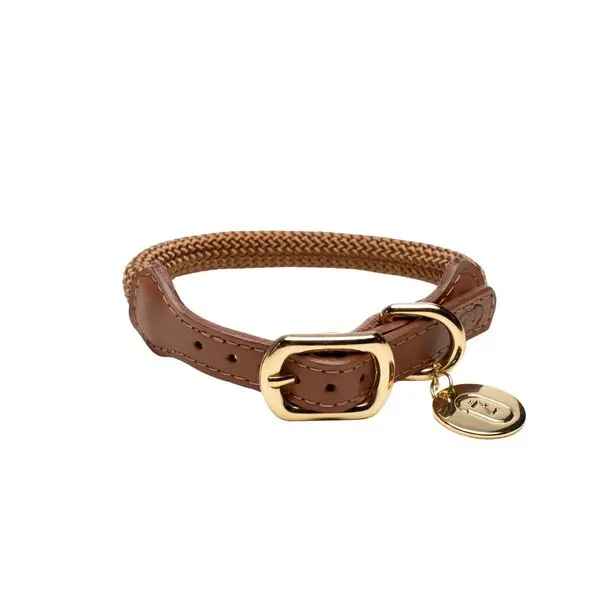 ZOË PET ATELIER Loop Collar - Brown
