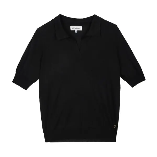 BEL CASHMERE Laura Polo Shirt - Black