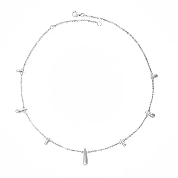 LUCY QUARTERMAINE Shard Station Necklace - Silver