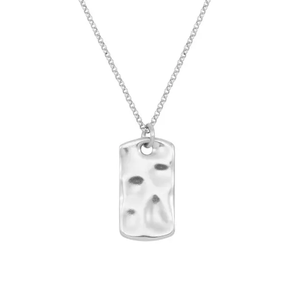 DOWER & HALL Waterfall Id Tag Pendant In Sterling - Silver