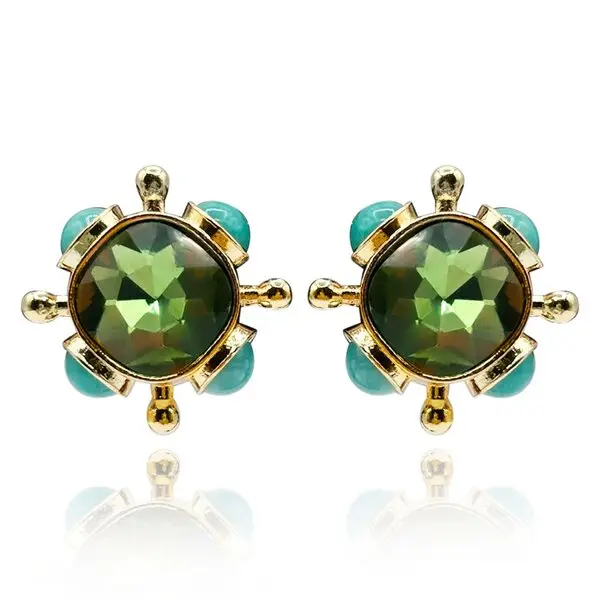 MICHAEL NASH JEWELRY Monica Sputnik Earrings - Green/blue