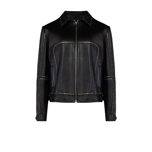 PCFG Leather Jacket With Stud Details