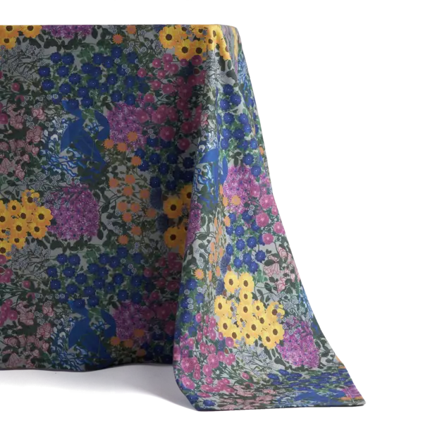 SOPHIE WILLIAMSON DESIGN Rectangular Tablecloth In Colorful Wildflower Print In And Multicolor - Blue