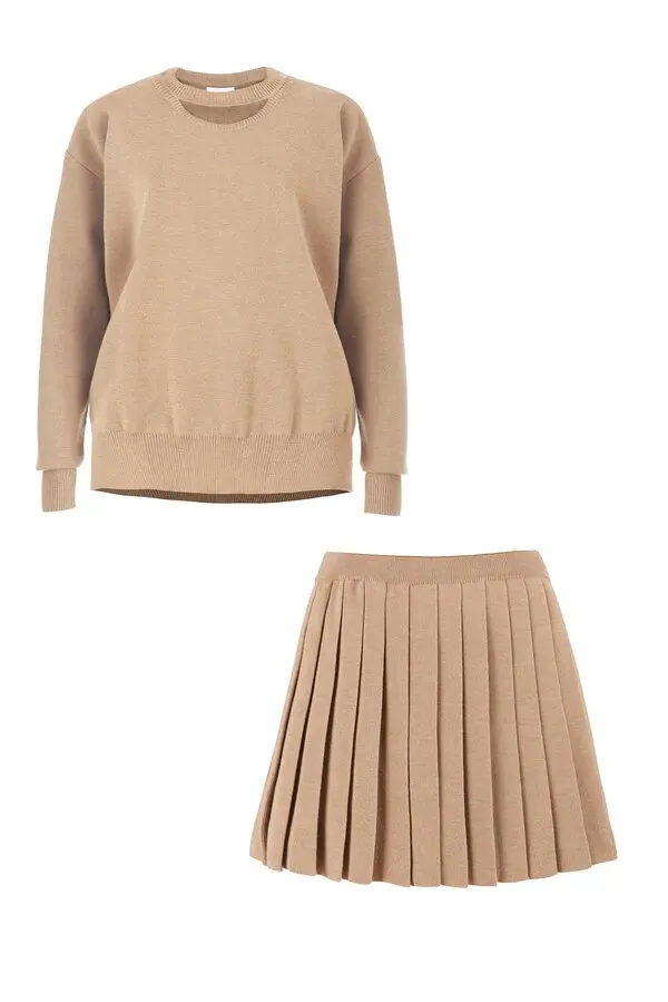 SALANIDA Neutrals Piccolo & Rotondo Merino Co-ord - Beige