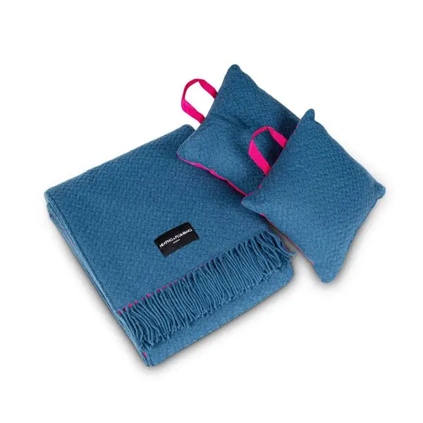 HEATING & PLUMBING LONDON Notting Hill Picnic Blanket And Cushions - Blue