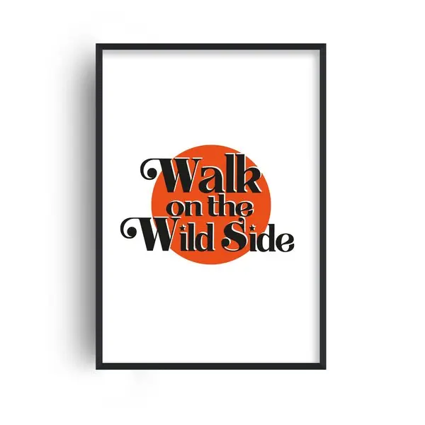 FANCLUB Black / White / Red Walk On The Wild Side Giclée Retro Art Print A2 - Black/white/red