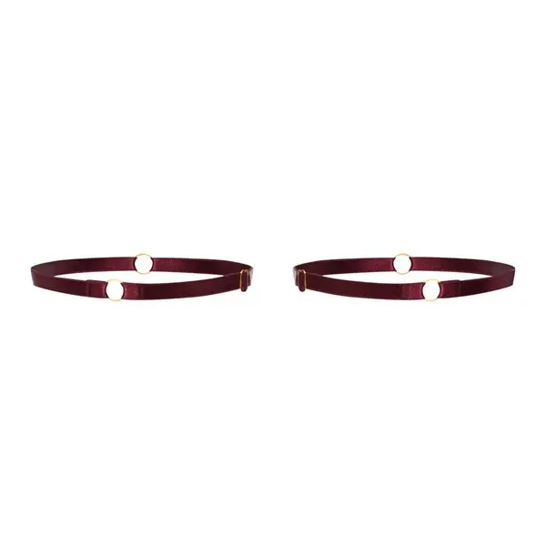 PROMEES Aura Burgundy Leg Garters - Red