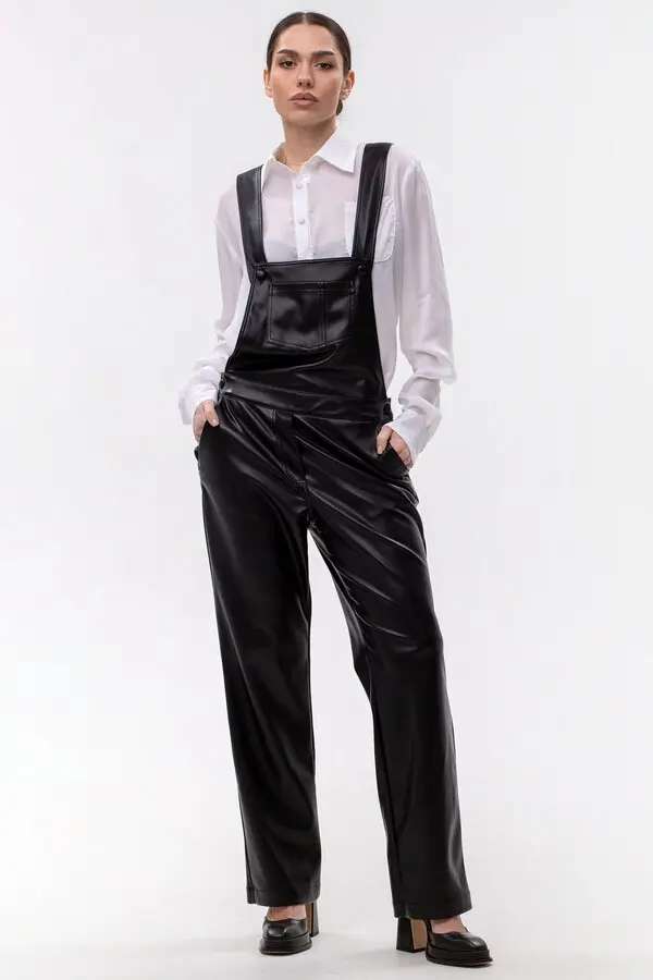 MAISON BOGOMIL Faux Leather Overall - Black