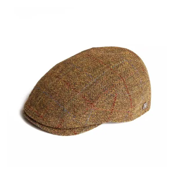 DASMARCA HATS Justin Harris Tweed Flat Cap - Gold