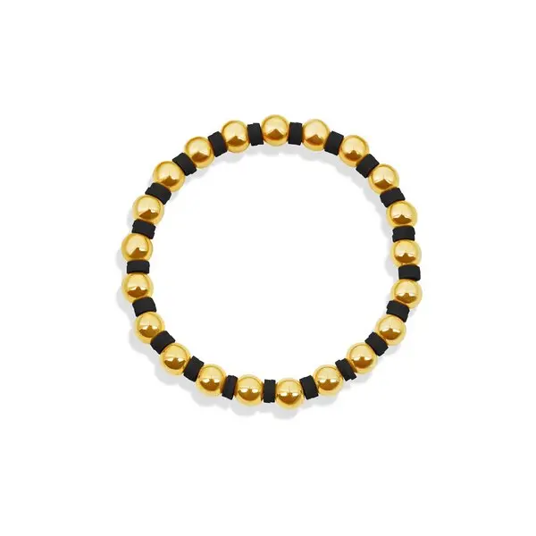 SHYMI Elastic Beaded Bracelet - Gold/black