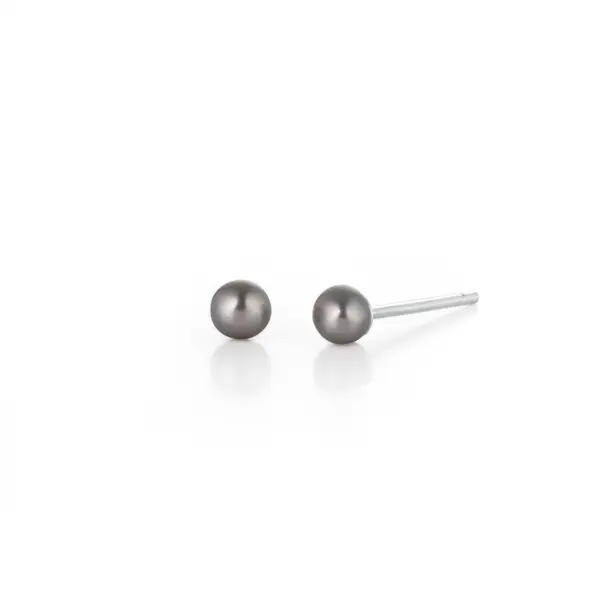NELLOU JEWELLERY Stud Pearl Earrings - Silver