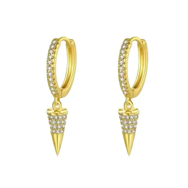 CHANEL JOAN ELKAYAM Drop Crystal Arrow Earrings - Gold