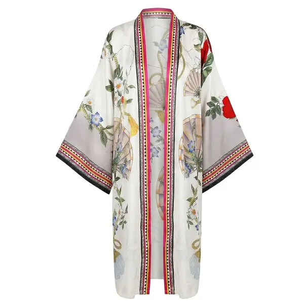 Loveist Store Printed Kimono - Red