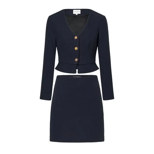 GAÂLA Milana Cotton Tweed Two-piece Set