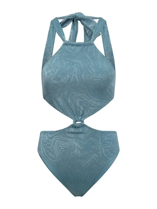BAÍAH Sirena Halter Swimsuit - Blue