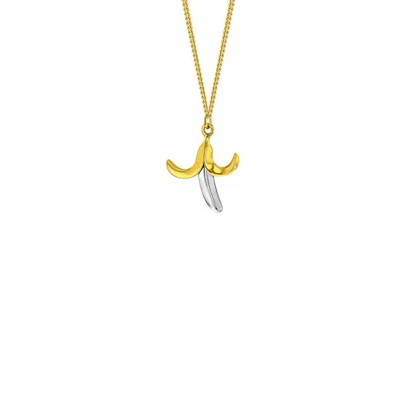 TRUE ROCKS Banana Mini Pendant Necklace - Gold/silver