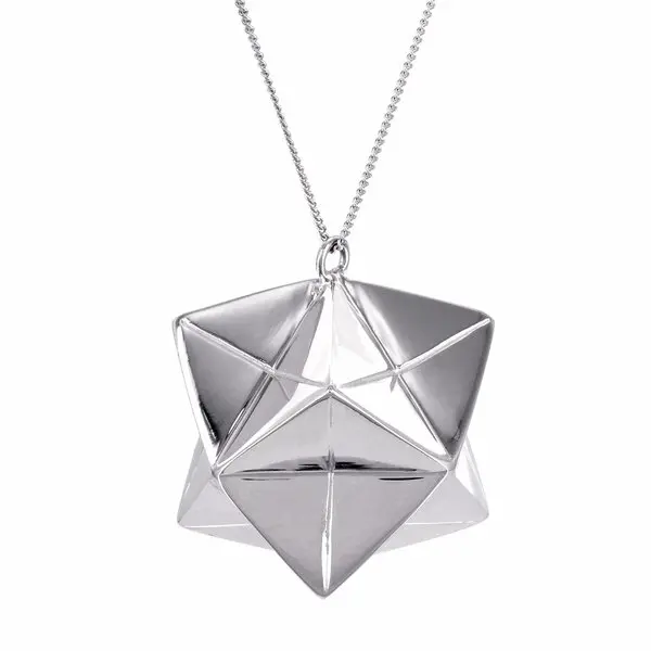 ORIGAMI JEWELLERY Large Magic Ball Necklace - Silver