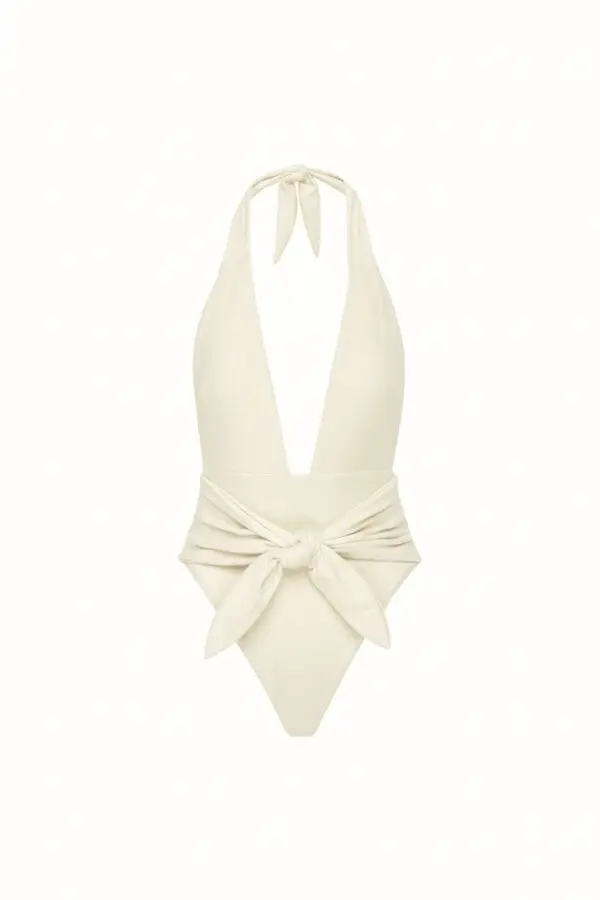MONTCE Silkie Tropez Tie-up One-piece - White