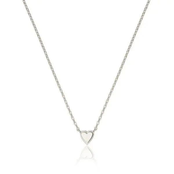 LILY & ROO Tiny Heart Pendant Necklace - Silver