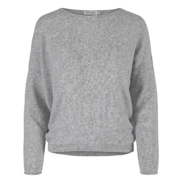 TIRILLM Ally Cashmere Boatneck Pullover - Grey