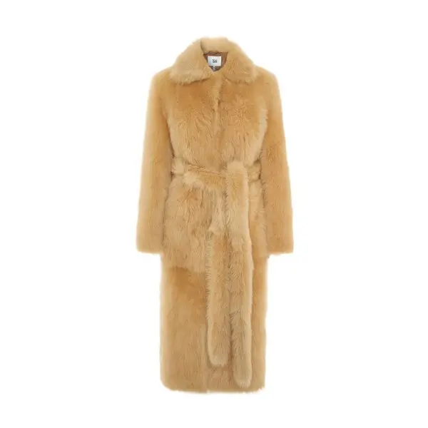 MAISON SEL Bathrobe-style Faux Fur Coat