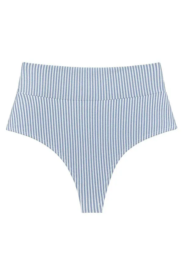 MONTCE High-rise Bikini Bottom - Blue/white