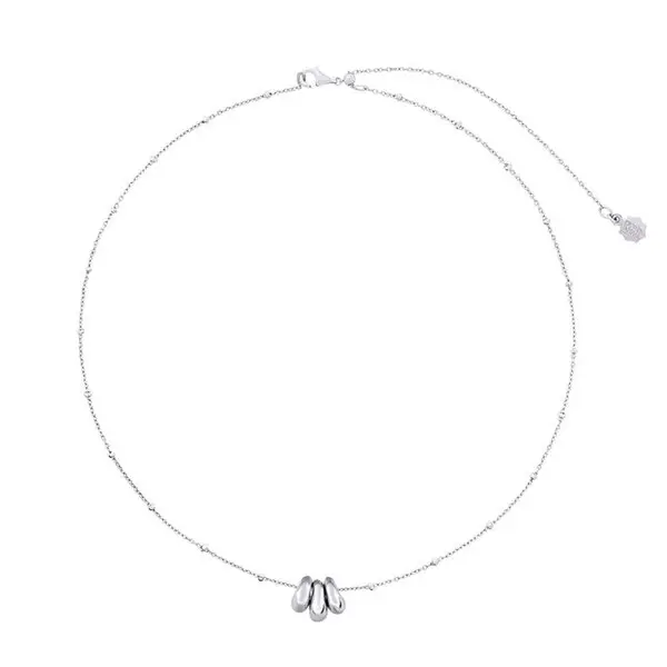 DOWER & HALL Adjustable Sterling Nugget Trio Pendant Necklace - Silver