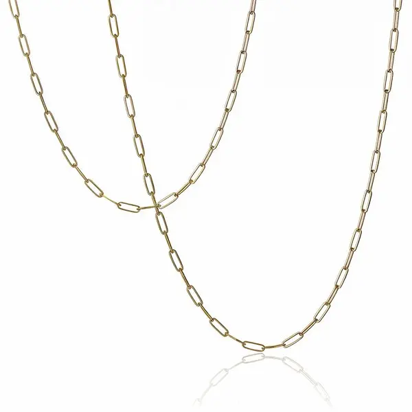 CARTOGRAPHY Paperclip Chain Link Necklace In Vermeil - Gold