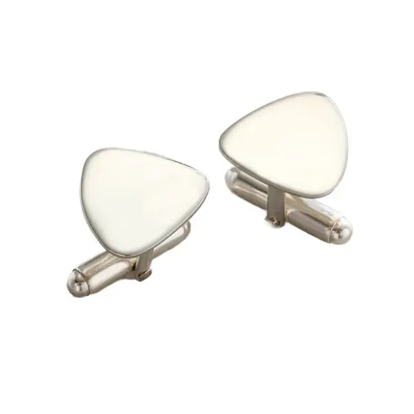 POSH TOTTY DESIGNS Sterling Plectrum Cufflinks - Silver