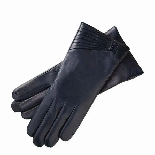 1861 GLOVE MANUFACTORY Varese Leather Gloves - Blue
