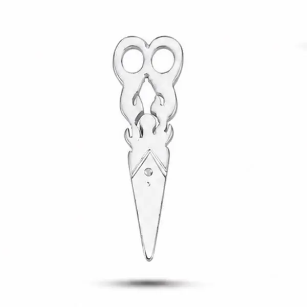 ECCE ARTISAN DIAMONDS 925k Sterling Scissors Mini Pin - Silver