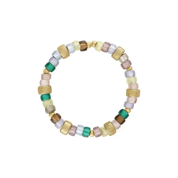 OLIVIA LE Gwen Glass Beaded Bracelet - Yellow