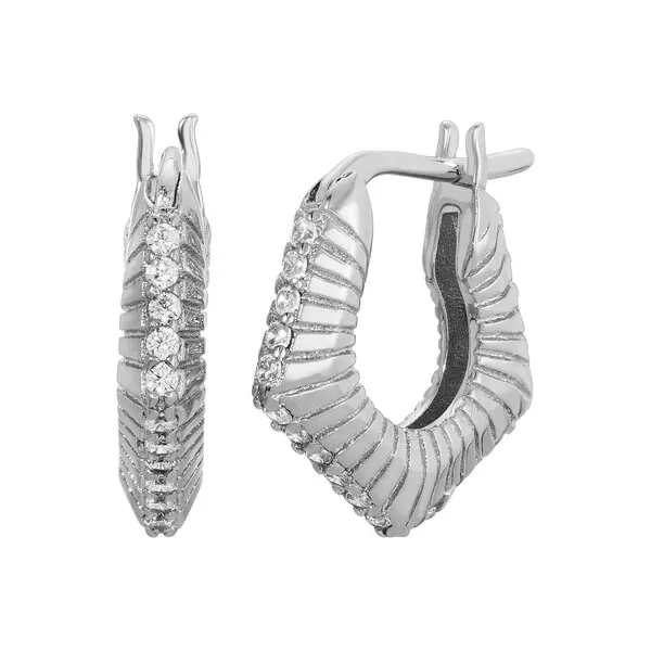 LEEADA JEWELRY Phoebe Mini Hoop Earrings - Silver