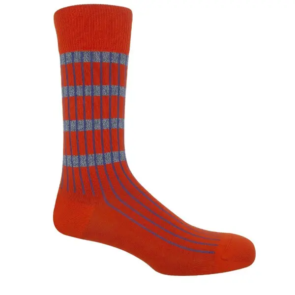 PEPER HAROW - MADE IN ENGLAND Old School Socks - Orange