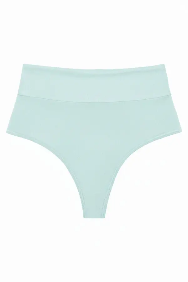 MONTCE Silkie Added Coverage High Rise Bikini Bottom - Blue