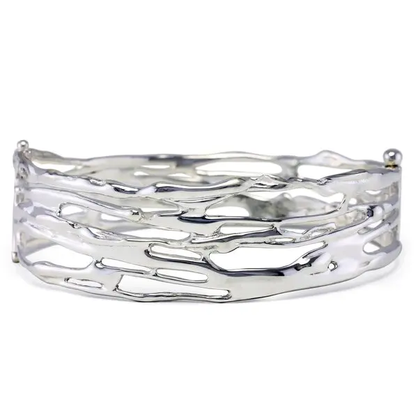 ISLA SILVER Organic Sterling Bangle - Silver
