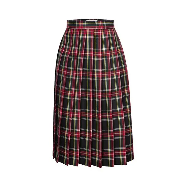 COME ON Christine Tartan Pleated Skirt