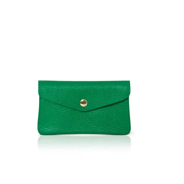 BETSY & FLOSS Medium Popper Leather Purse - Green